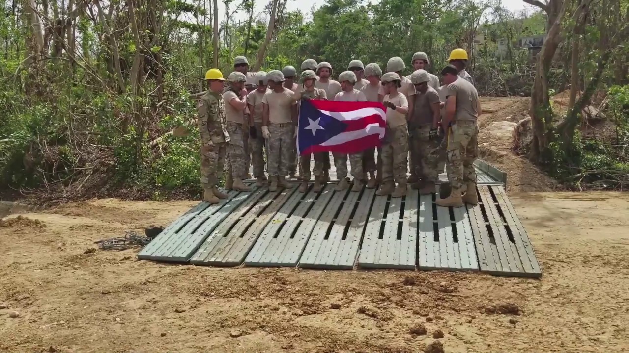892nd Multi-Role Bridge Company construct bridge for Guajataca Dam ...