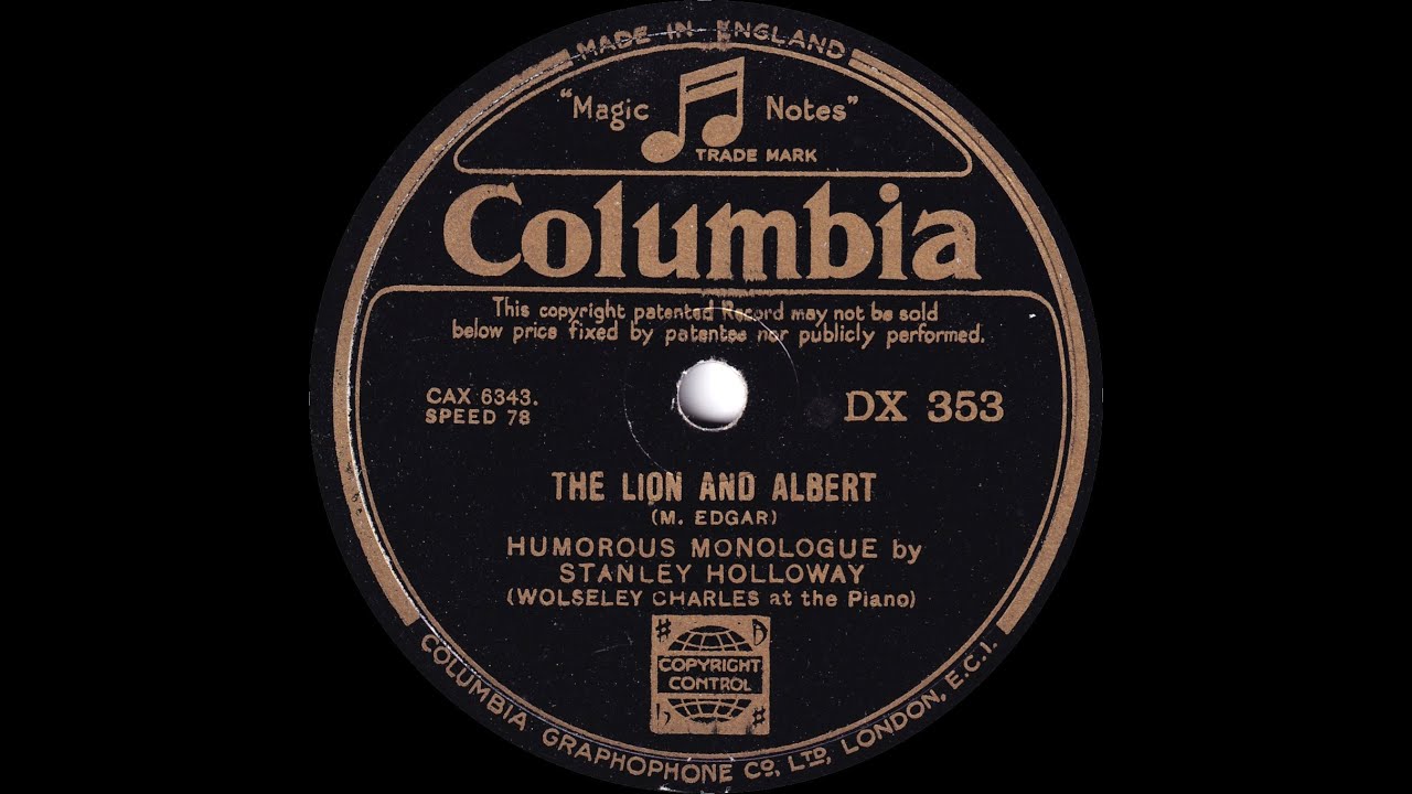Stanley Holloway - The Lion And Albert - YouTube