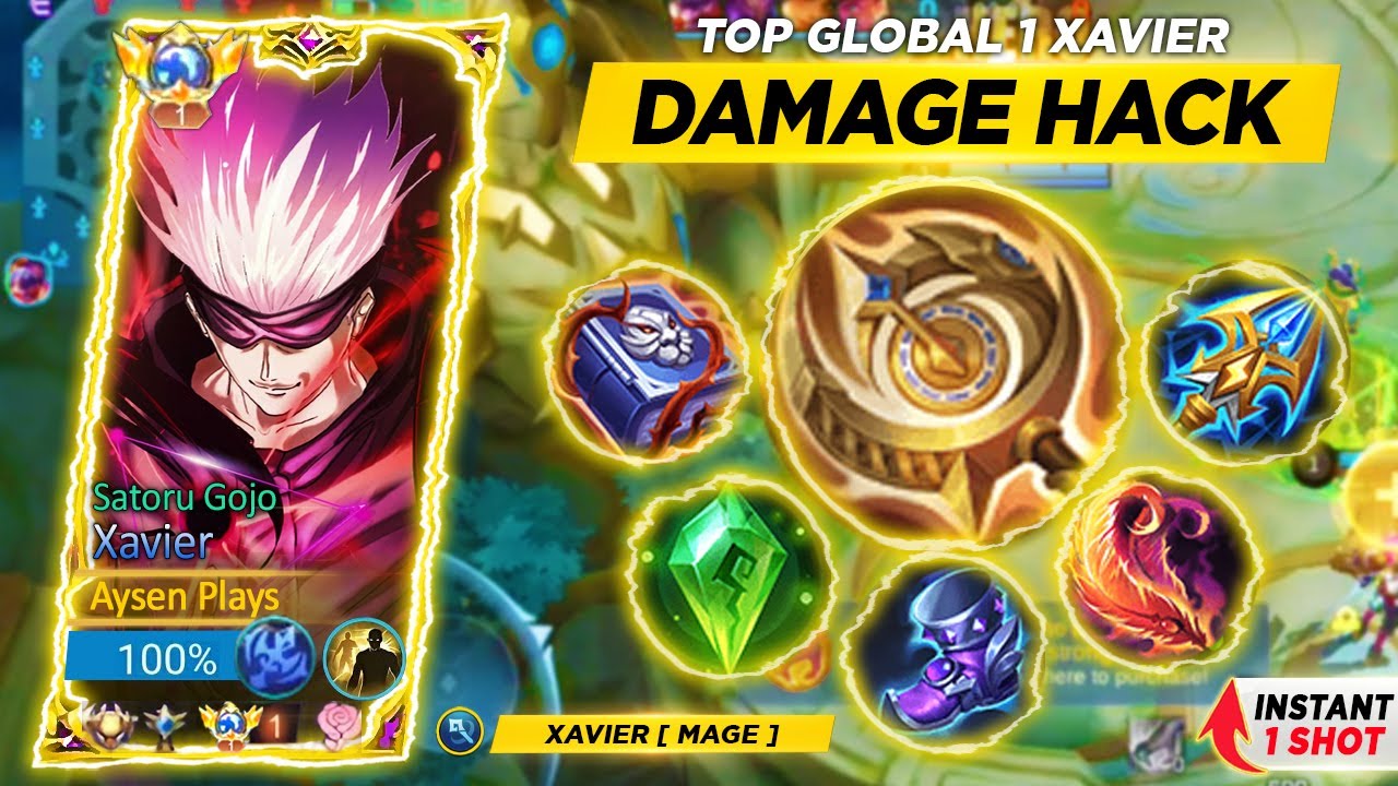 95% WINRATE!! XAVIER SOLO RANKED DAMAGE HACK BUILD 😱 | XAVIER BEST TIPS ...