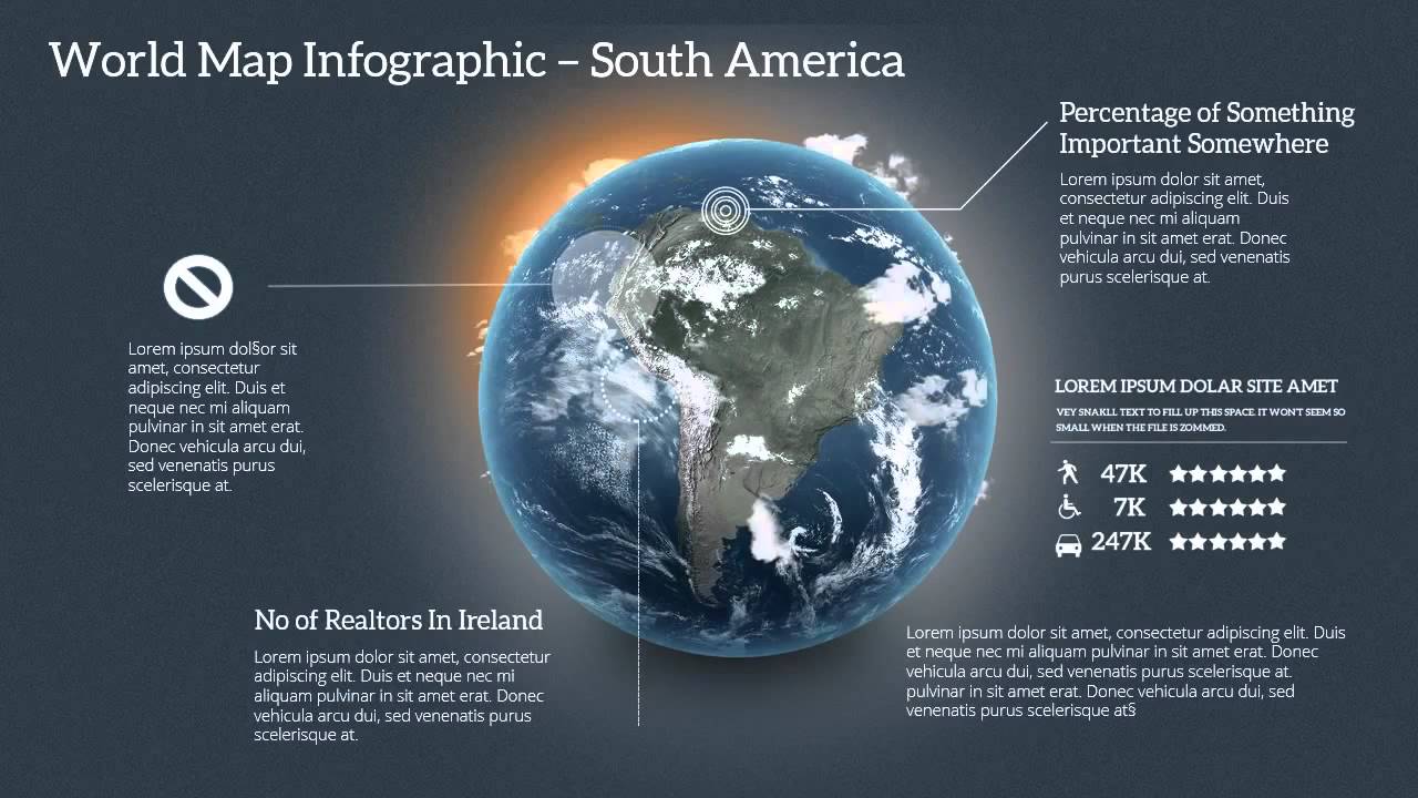 World Map Infographic Animated PowerPoint Template - YouTube
