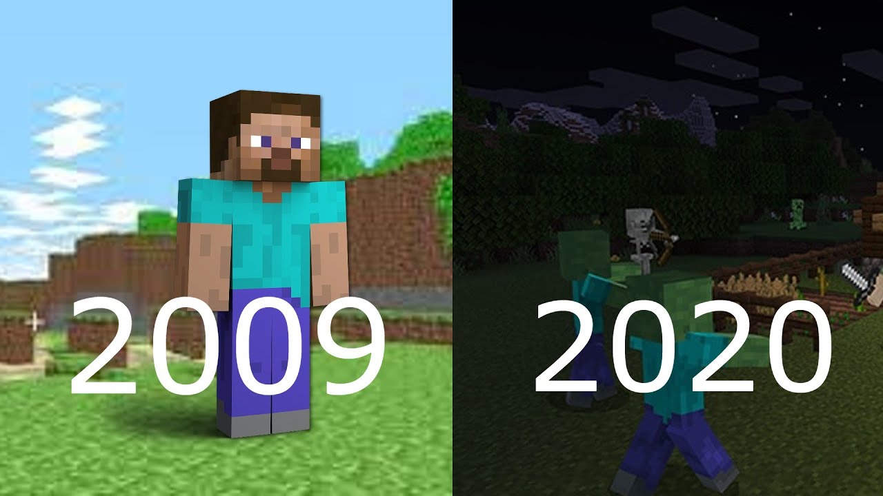 evolucion de minecraft 2009 2020 - YouTube