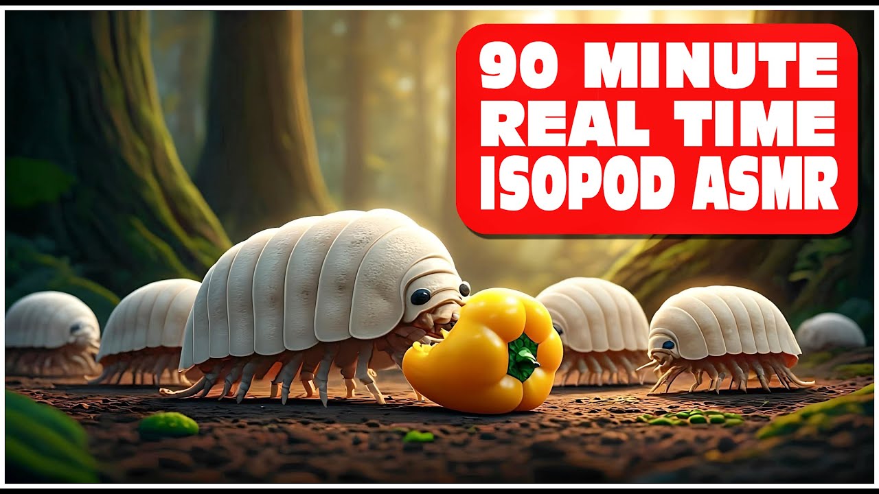 90 Minutes Real Time of Isopods Eating A Yellow Pepper. Isopod House 4K ...