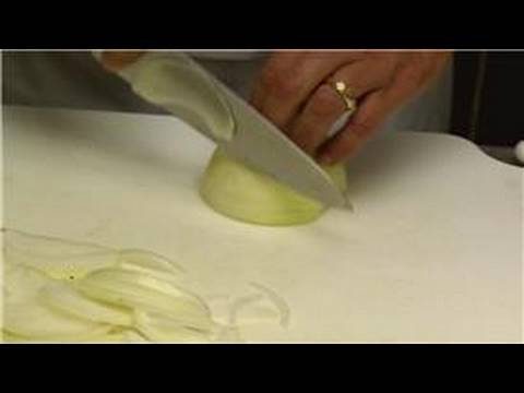 Food Cutting & Slicing : How to Thinly Slice an Onion - YouTube