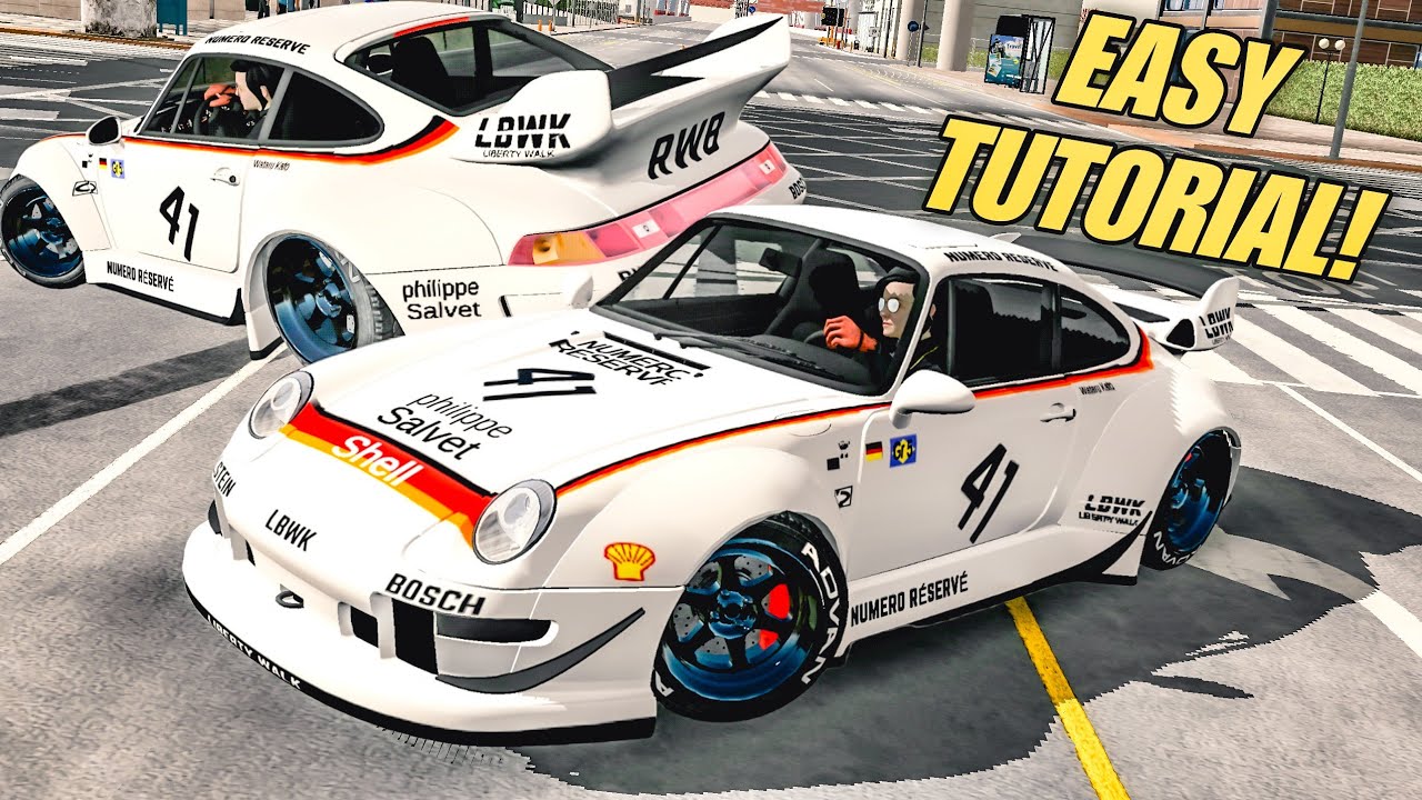 Porche 993 RWB x LBWK Livery Design Tutorial | Car Parking Multiplayer ...