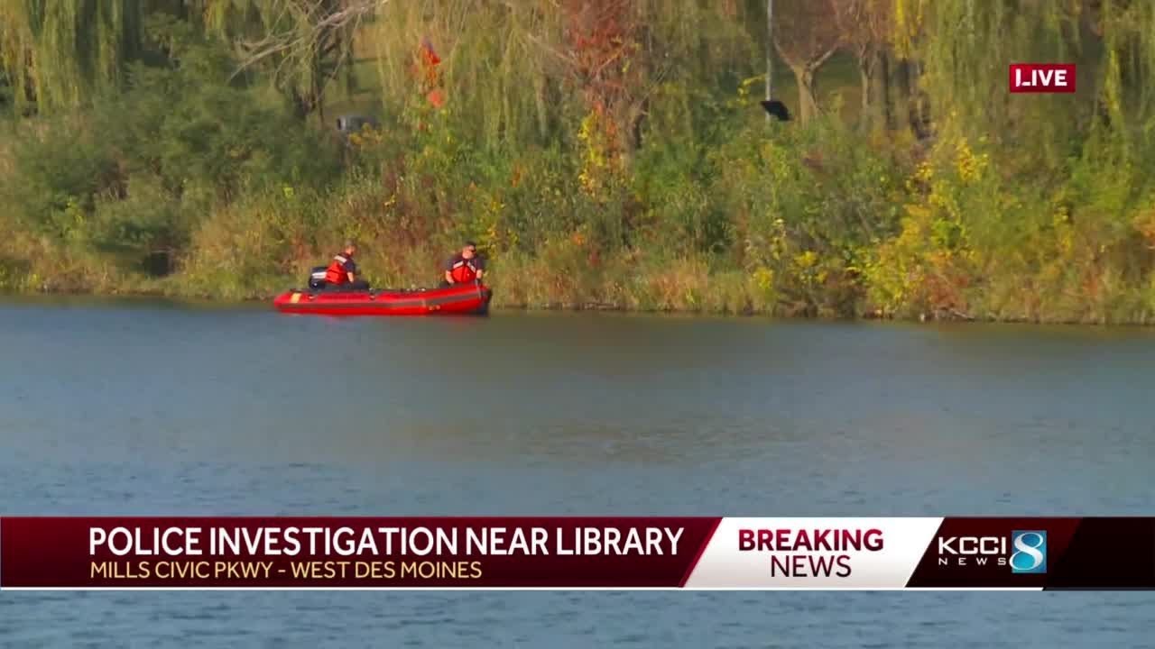 West Des Moines police investigating near library - YouTube