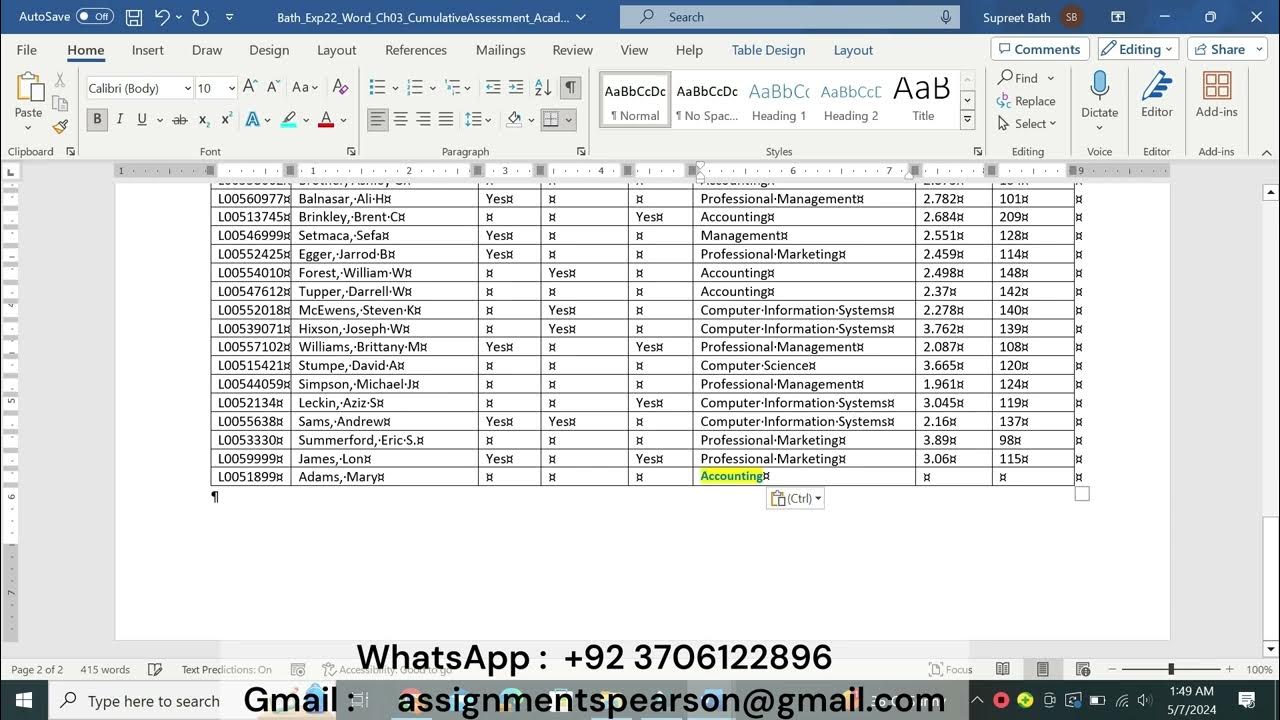Exp22_Word_Ch03_CumulativeAssessment_Academics | Word Chapter 3 Cumulative Assessment ...