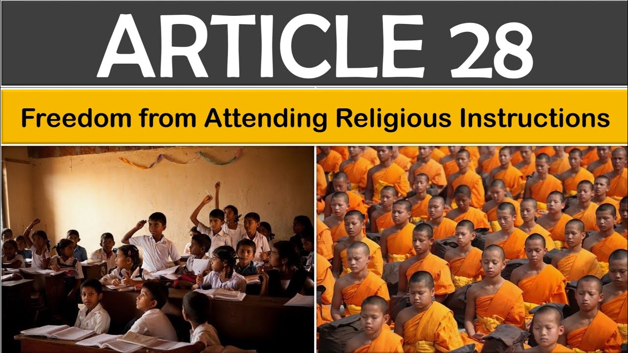 Article28 of Indian Constitution in eng|right to freedom of religion ...