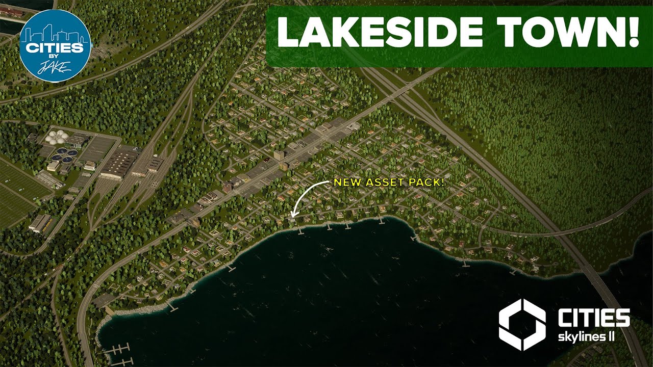 Creating a LAKESIDE TOWN with the New Beach Properties Pack! | Cities ...