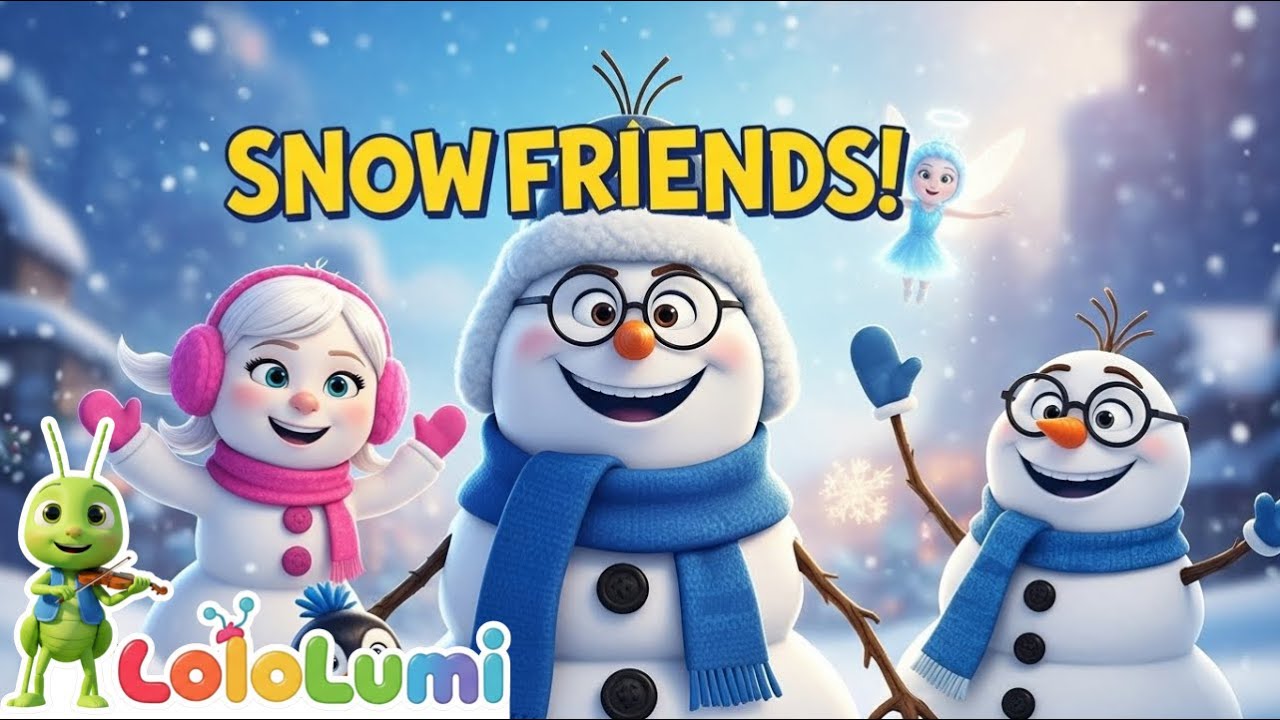 Snow Friends Sing-Along | Fun Snowman Song for Kids | Animated Winter ...