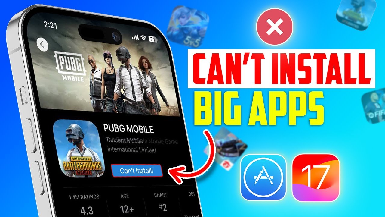 How to Fix Large Apps Can't Install on iPhone | App Store Not ...