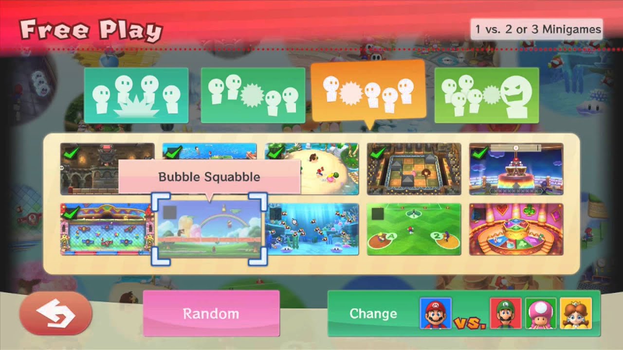 Mario Party 10 - All 1 Versus 3 Mini Games - YouTube