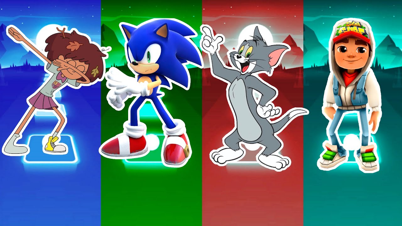 Tiles Hop - Amphibia vs Sonic vs Tom & Jerry vs Subway Surfers - YouTube