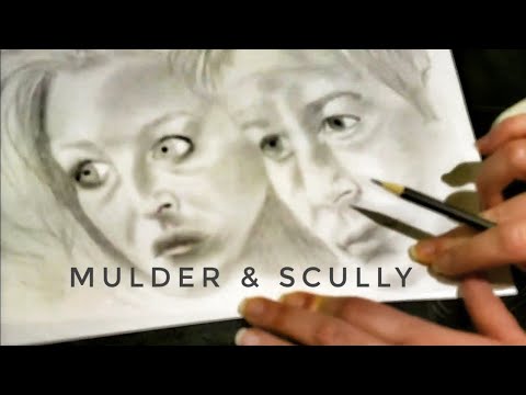 Mulder & Scully Portrait Drawing | X-Files Fan Art Tutorial - YouTube