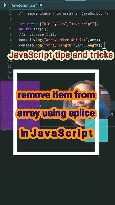 Remove An Item From Array Using Arraysplice In Javascript Jsbyjs Interview Shorts Coding