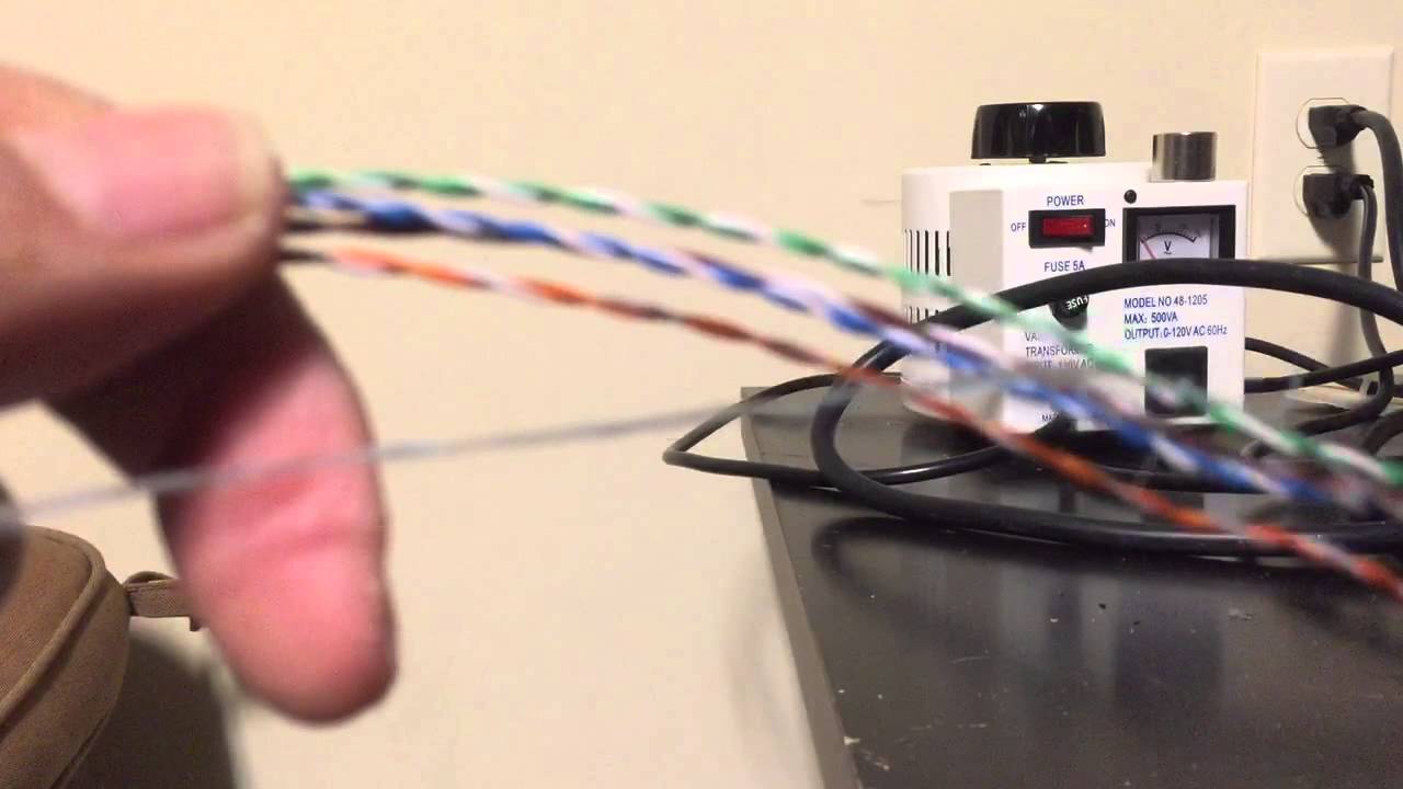 Quick way to get at wire from CAT5 to make GDT - YouTube