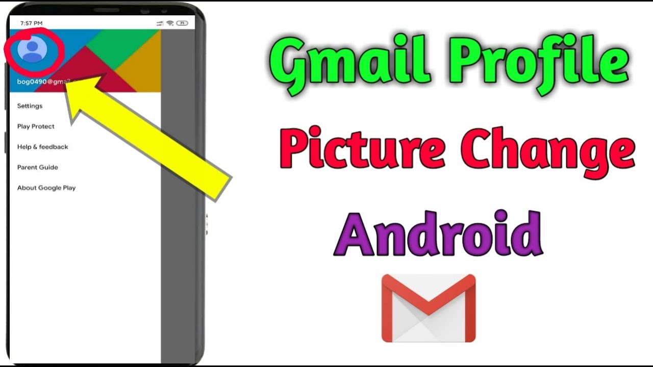 How to change gmail profile picture Android//Change google play profile ...
