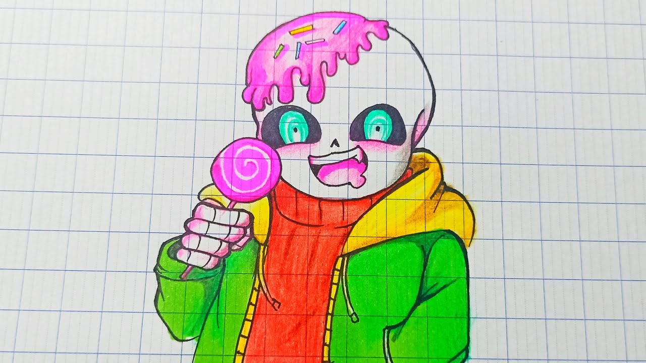 How to draw Sans, Candy Sans, Candytale, Cách vẽ Candy đơn giản theo ...