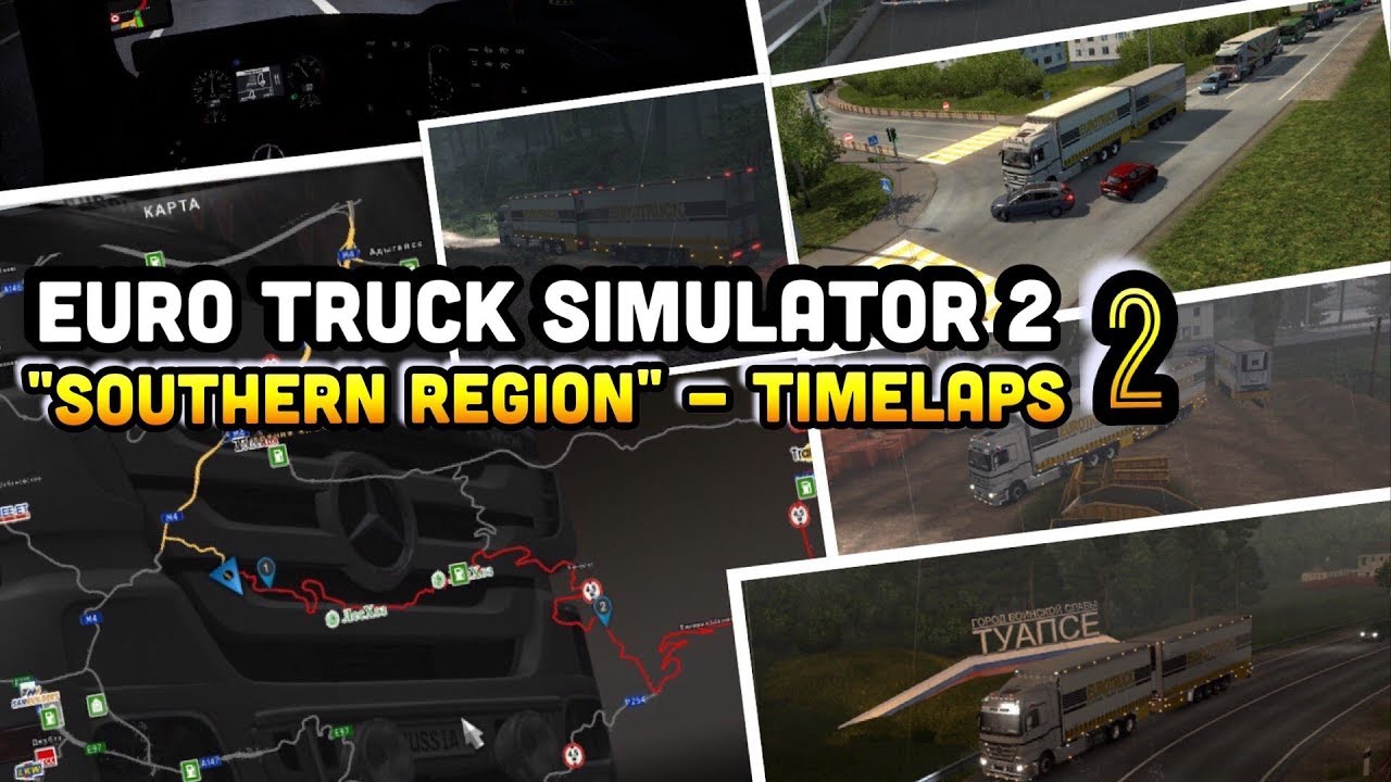 ETS 2 - southern region map. Timelapse 2 - YouTube
