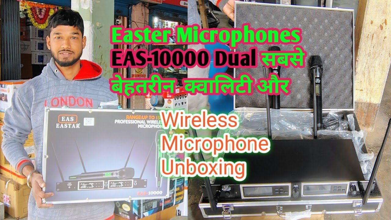 EAS-10000 WIRELESS MICROPHONE DUAL UNBOXING REVIEWS VIDEOS // RANG ...