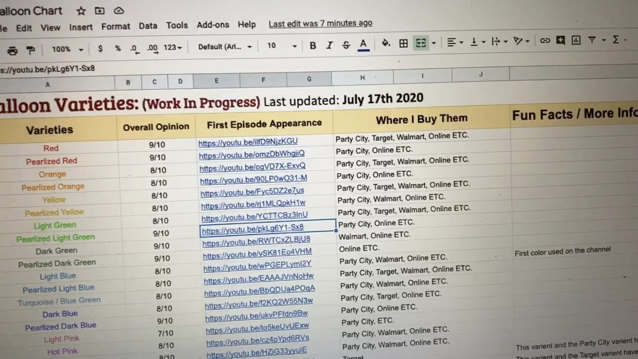 Inflating a balloon #3260: NEW BALLOON CHART REVEAL!! - YouTube