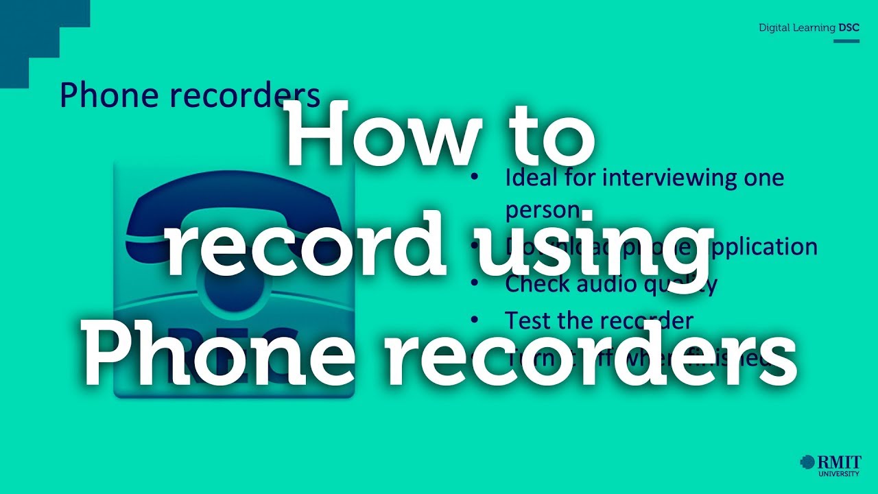 How to record using Phone recorders - YouTube