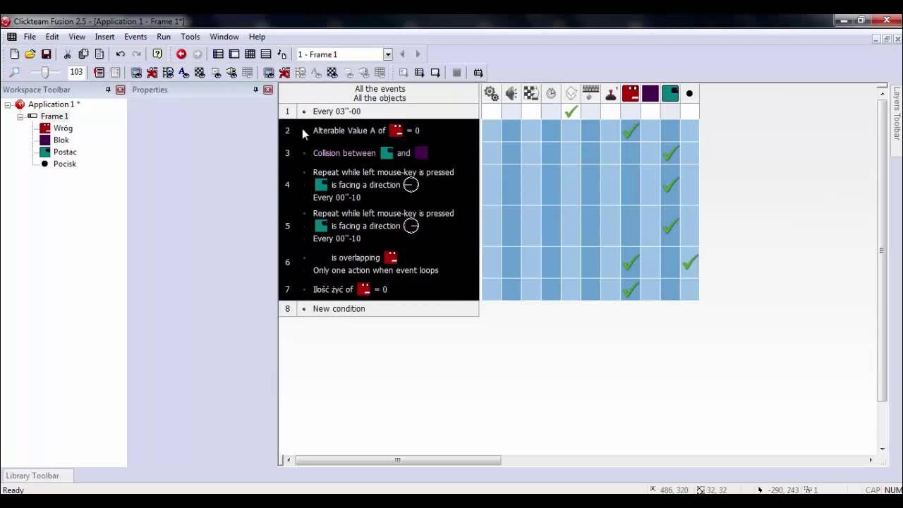 Clickteam Fusion 2.5 - Respawn, życia wroga - YouTube
