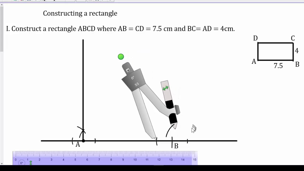 13 Constructing a rectangle - YouTube