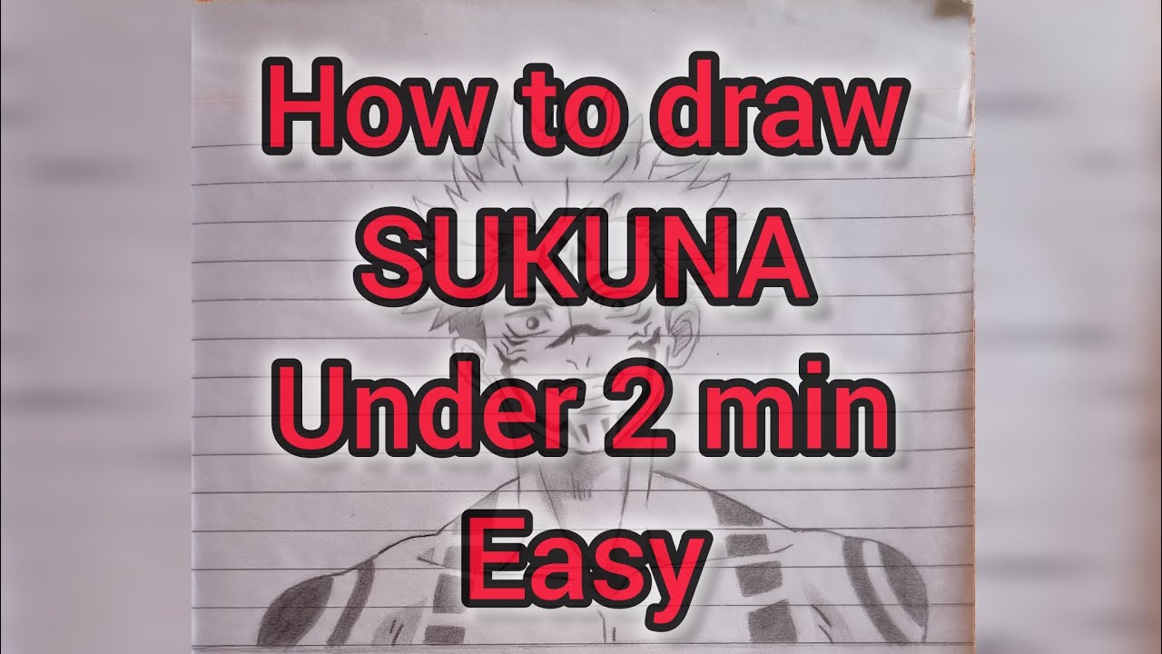 HOW TO DRAW SUKUNA (easy) in 2 min - YouTube