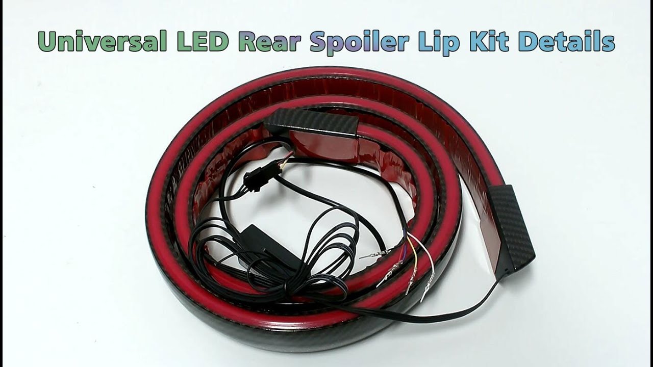 Universal LED Rear Spoiler Lip Kit | Third Brake Light Details - YouTube