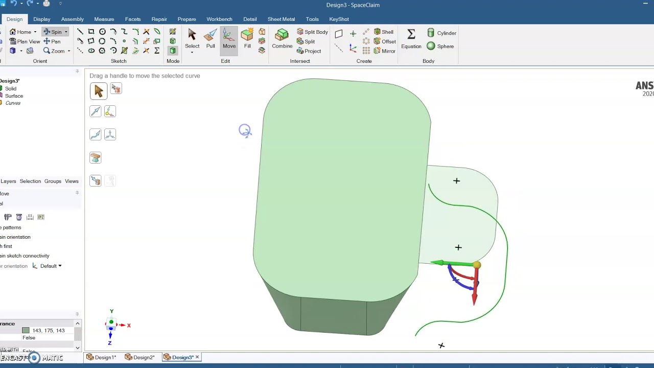 Create 3D mold from 2D drawing using SpaceClaim - YouTube
