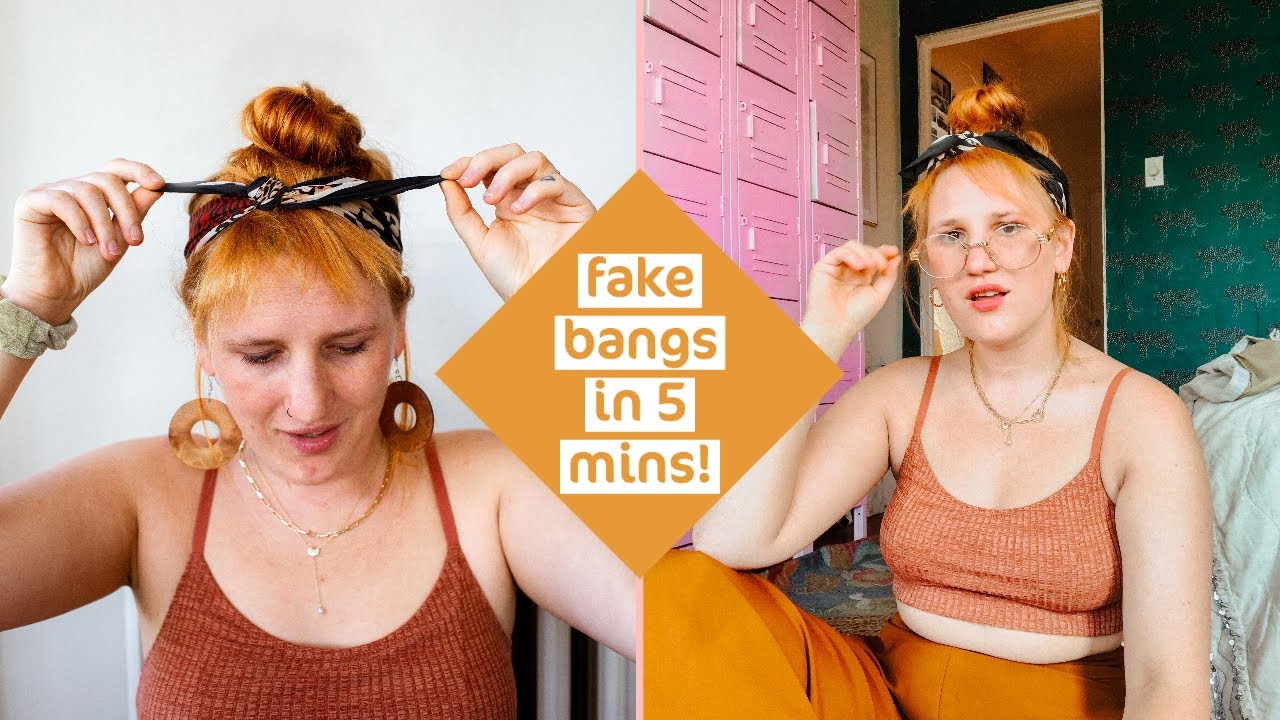 DIY Hair Hack: How To Make Fake Bangs With Long Hair - YouTube