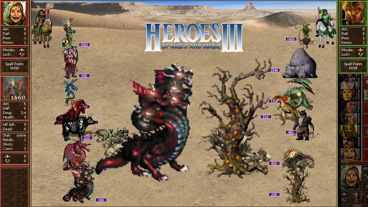 Heroes 3 COMBAT One year growth Fortress vs Plane of Earth - YouTube