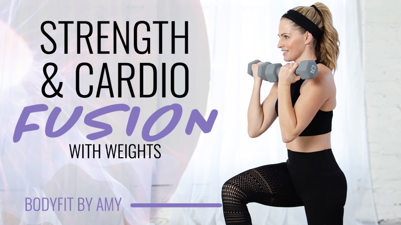 Strength & Cardio Fusion Workout with Weights | 43 Minute Workout - YouTube