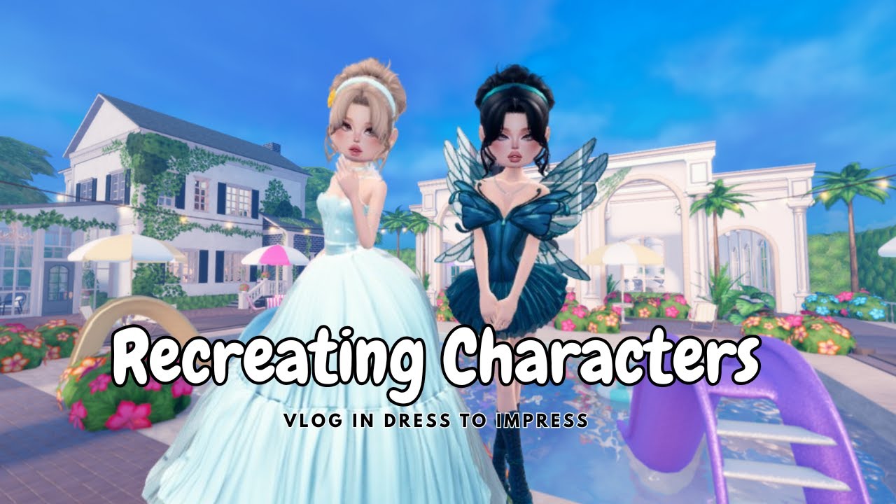 Recreating Characters in DTI | Vlog in Dress to Impress | Life Inside ...