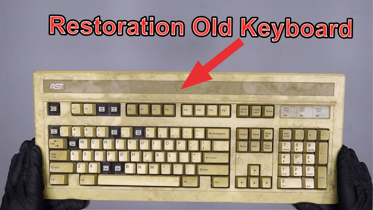 I Restored a yellowed 30-year-old keyboard, hope you like it - YouTube