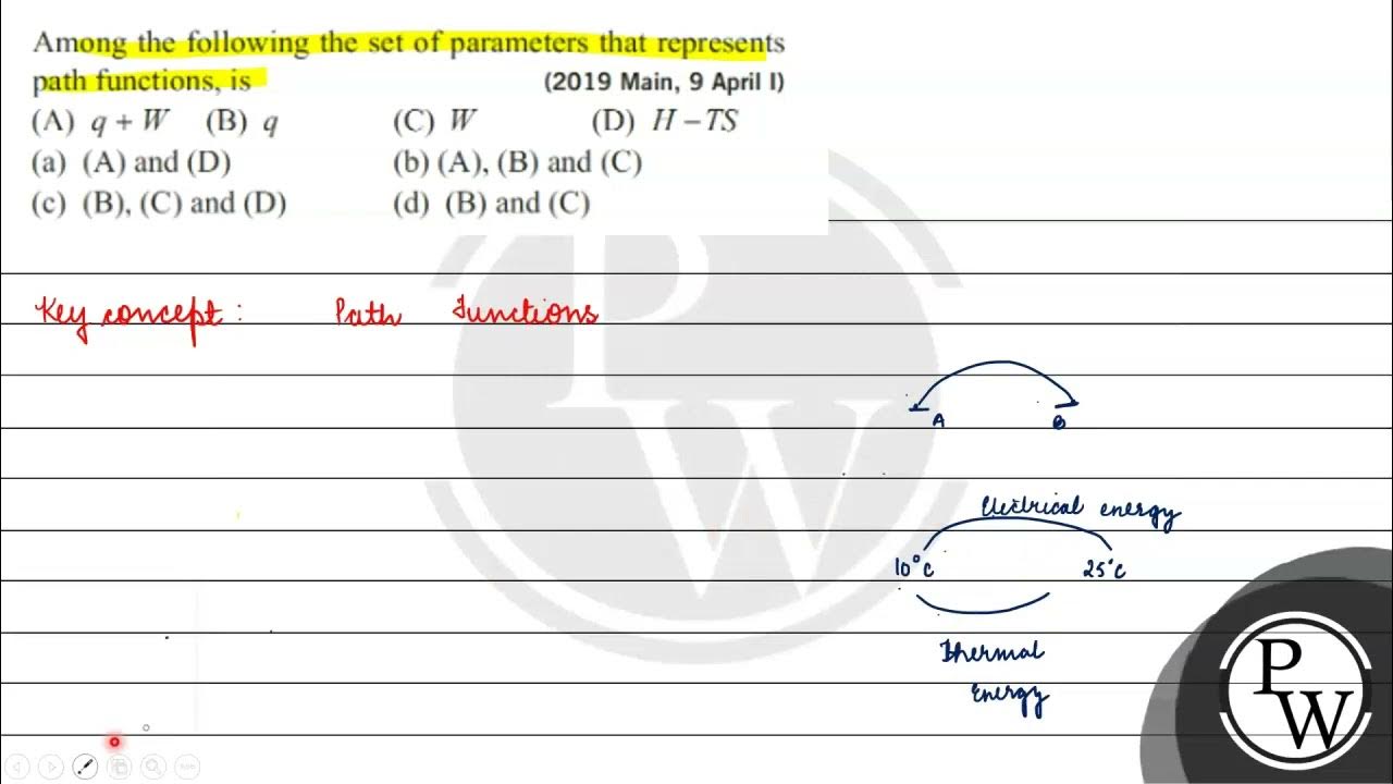 Among the following the set of parameters that represents path ...