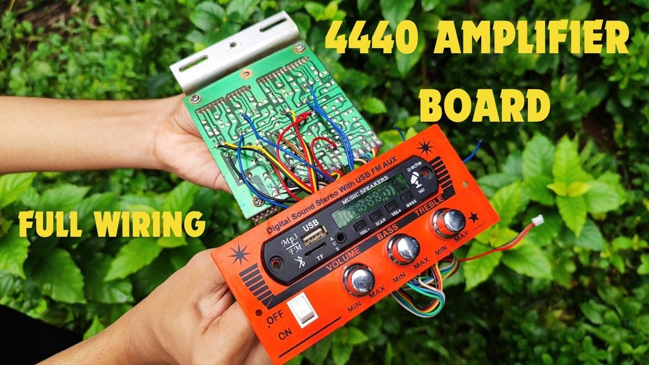 How to make wiring of 4440 dual ic amplifier board wiring | 4440 ...
