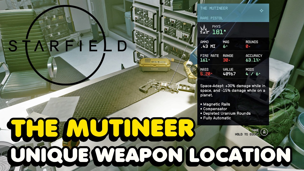How To Get The MUTINEER UNIQUE WEAPON In Starfield - YouTube