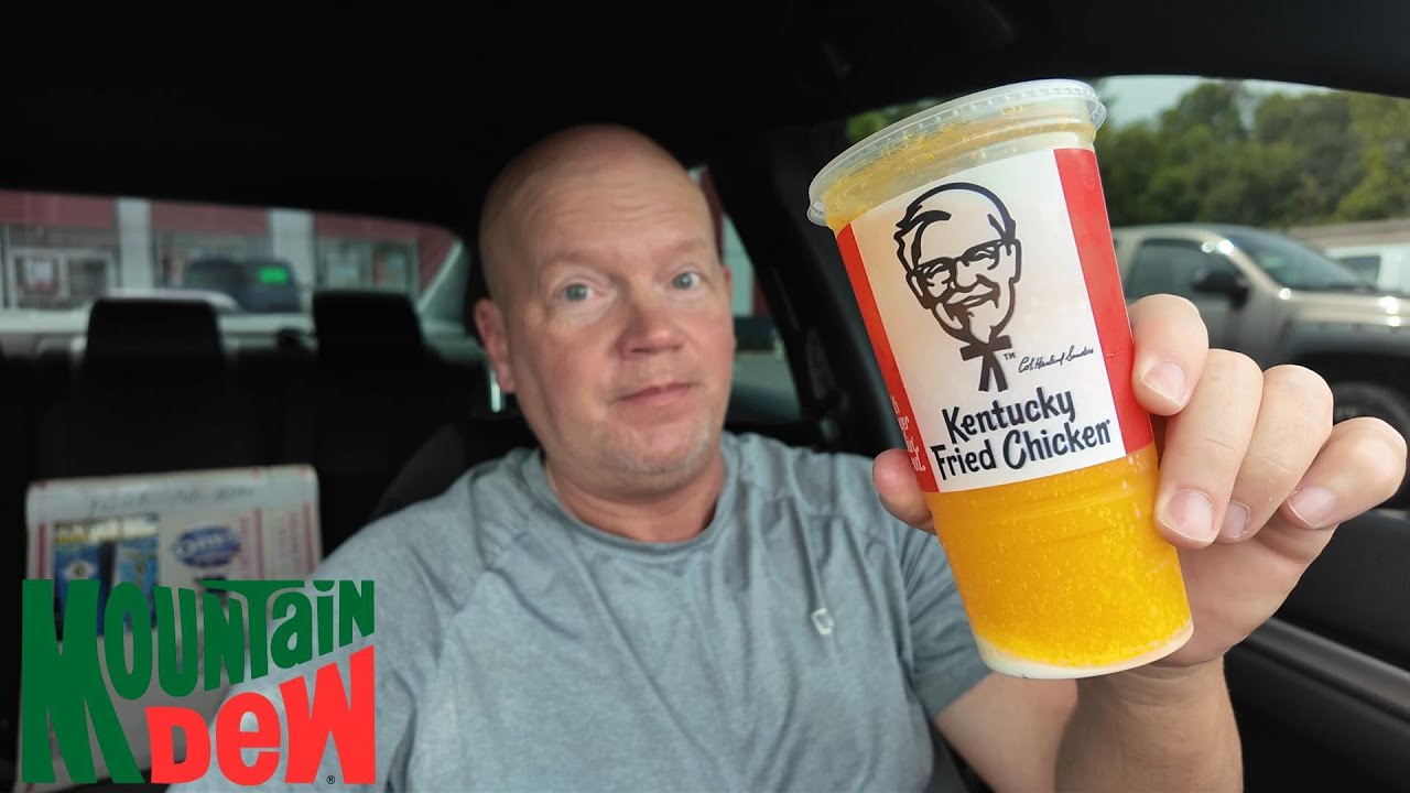 KFC Mountain Dew Sweet Lightning Peaches And Cream Soda Review - YouTube