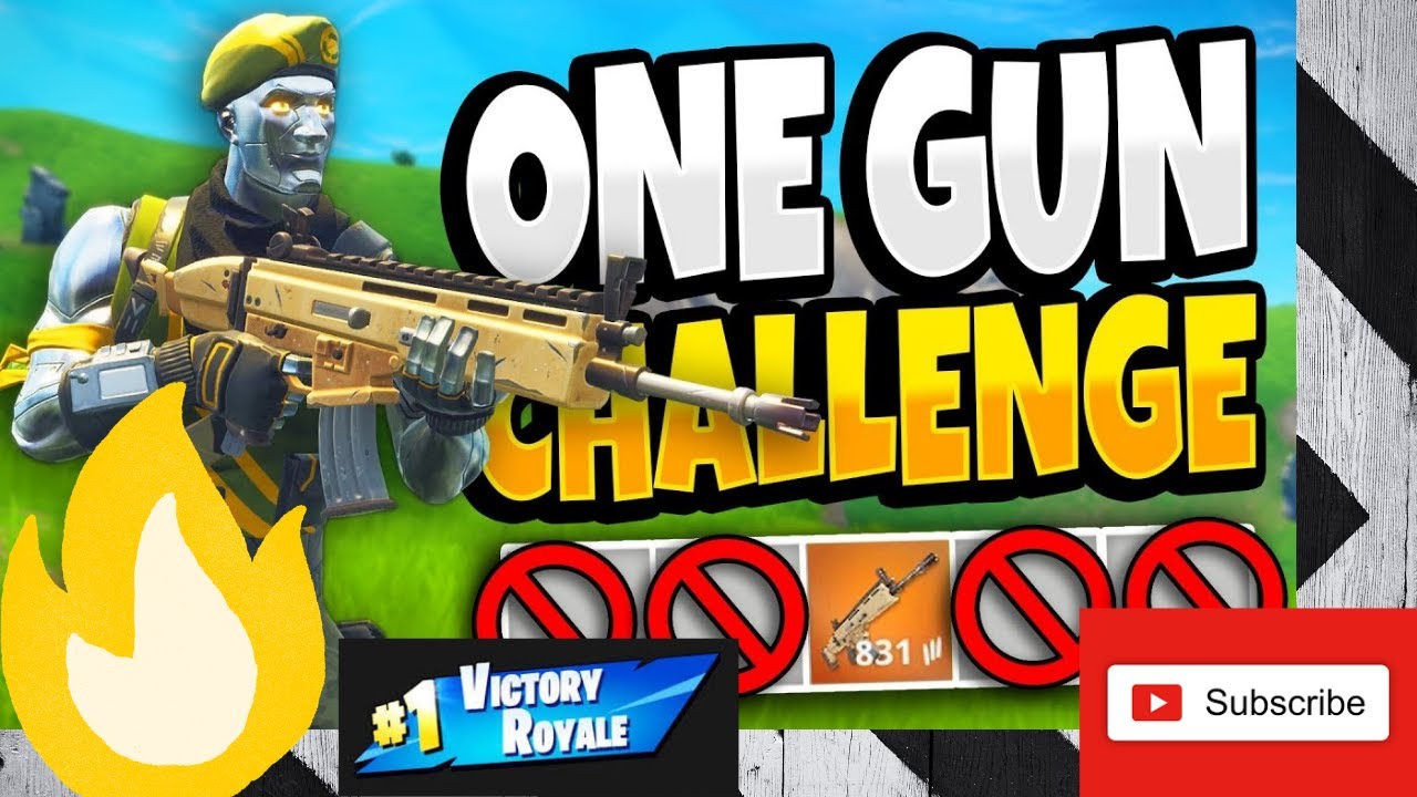 GETTING a WIN with one WEAPON Only Challenge! (Fortnite) - YouTube
