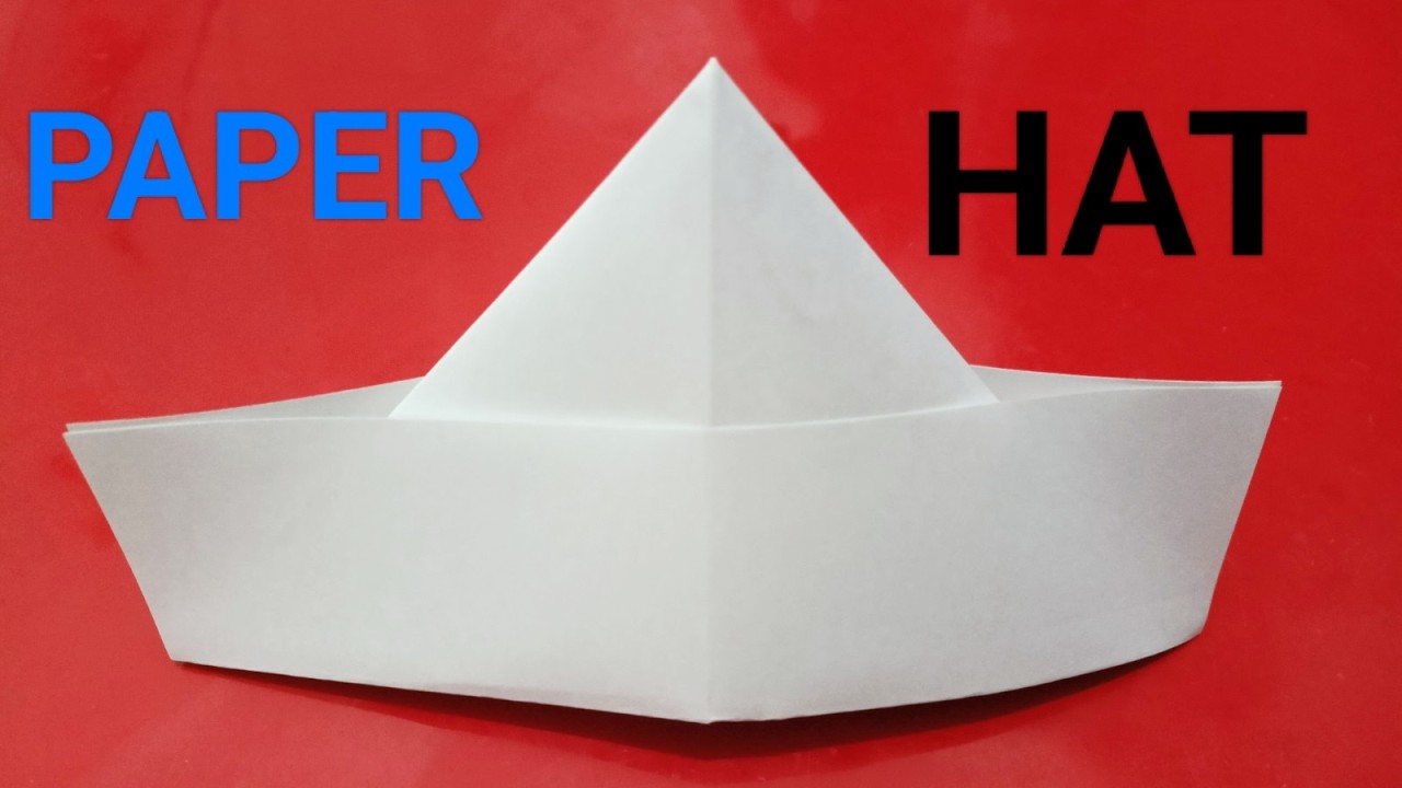 How to make Origami Paper Hat - Easy Origami Paper Hat Simple Tutorial ...