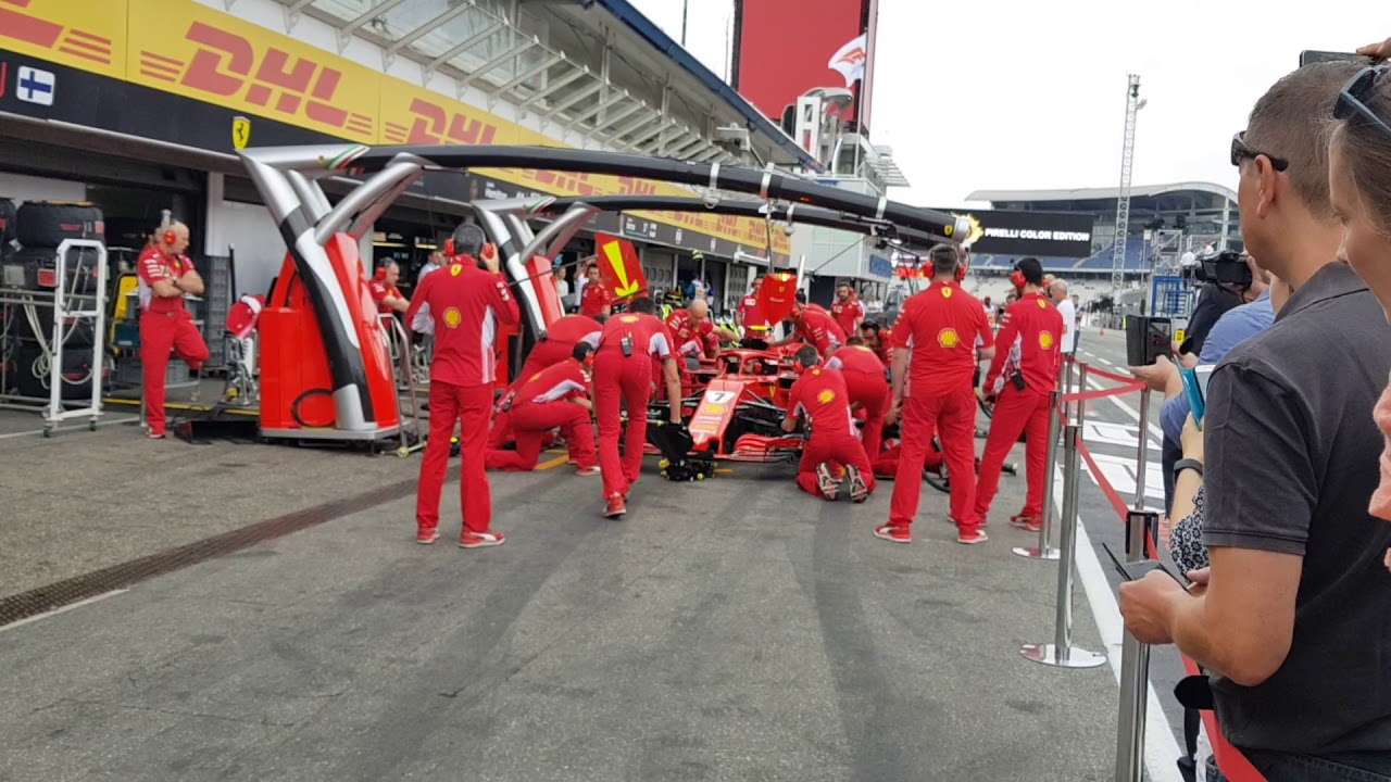 Scuderia Ferrari Pit Stop Practice - 2018 German GP ( Note 8 ) - YouTube