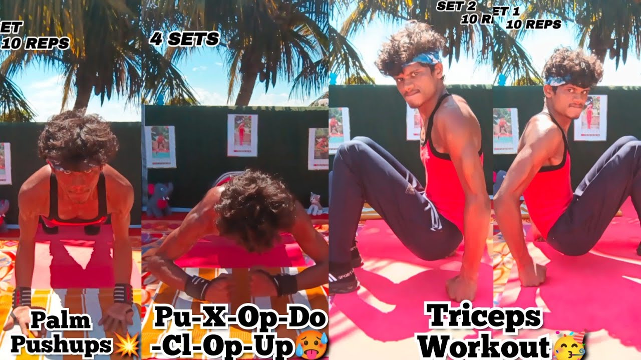 Palm Pushups,Pu-X-Op-Do-Cl-Op-Up and Triceps Workout 🥵 |தமிழ்| Continue ...