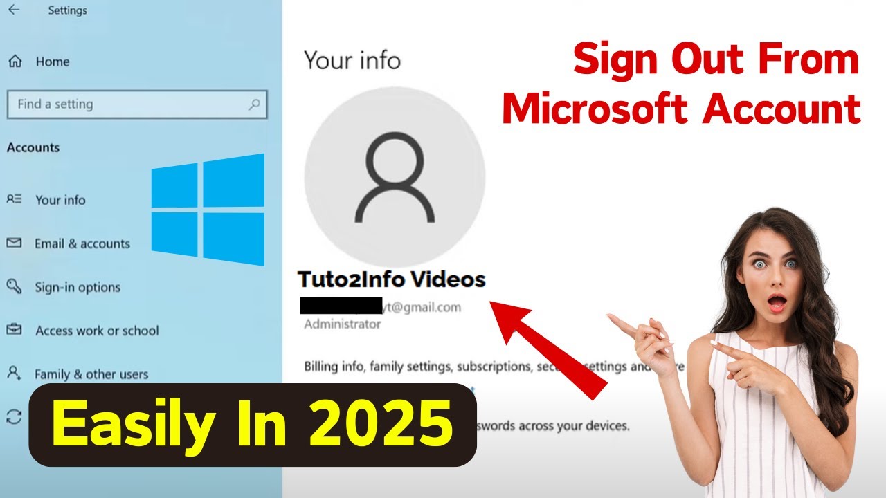 How to Sign Out From Microsoft Account in Windows 10 | Remove Microsoft ...