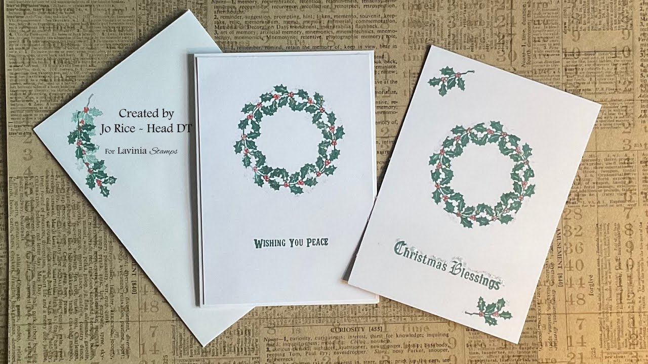 Mini Holly Wreath using Stamp & Spin tool by Jo Rice #laviniastamps # ...