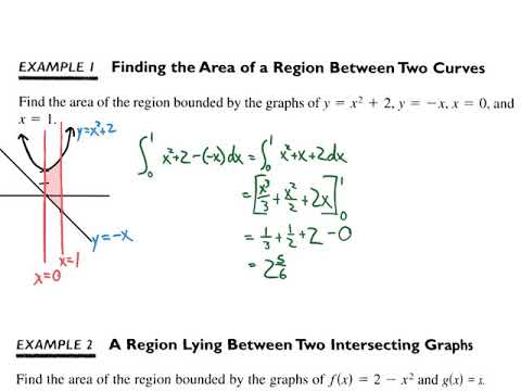 AP Calc AB L83-Area Between Two Curves Day 1 - YouTube