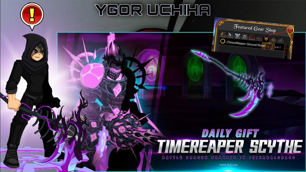 :::AQW::: Novo daily login gift! Drop in the /eternalchaos TimeReaper ...