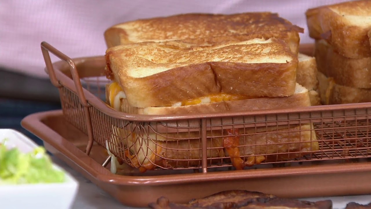 Copper Chef 4-pc Ceramic Nonstick Copper Crisper on QVC - YouTube