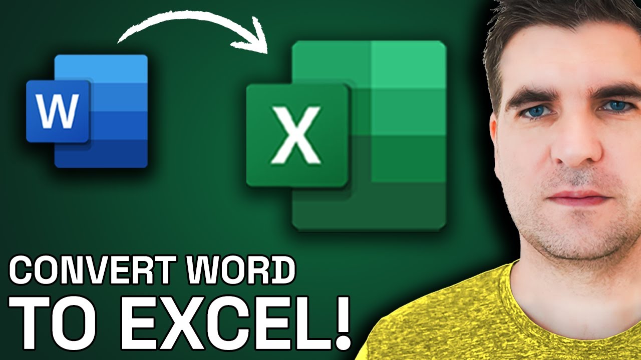 How to Convert Word Document to Excel - YouTube