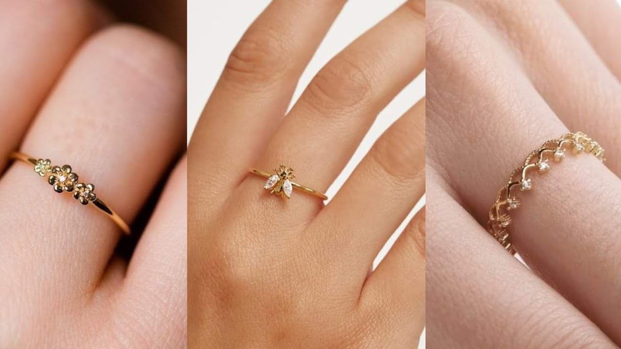 Light Weight Fancy Gold Rings For Womens ll Under "3 Gram" Gold Rings ...